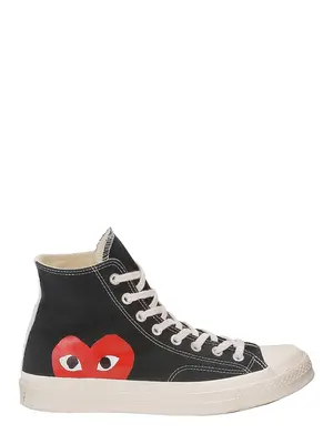 Play Comme Des Garcon Cdg Play X Converse Chuck Taylor All Star High-top Sneakers - Black