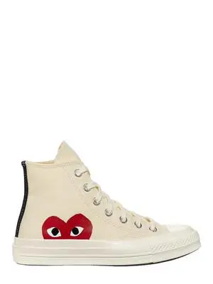 Play Comme Des Garcon Cdg Play X Converse 's Chuck Taylor All Star Peek-a-boo High-top Sneakers - White