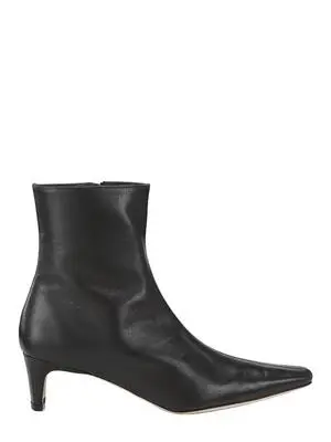 Staud Wally Leather Ankle Boots Black