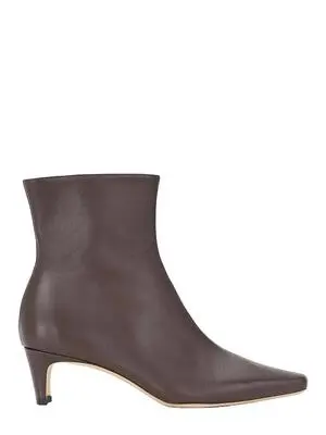 Staud Wally 55mm Leather Ankle Boots Espresso
