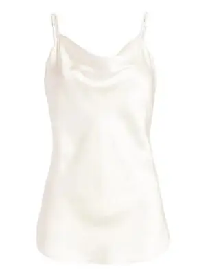 Cinq À Sept Marta Silk Cowlneck Cami Top - Ivory