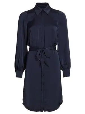 Ramy Brook Ayla Tie-front Shirtdress - Navy