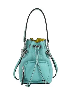 Fendi Mini Mon Tresor Leather Bucket Bag Lagoon