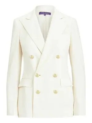 Ralph Lauren Iconic Style Camden Double-breasted Blazer - Cream