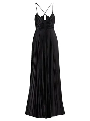 A.L.C. Women's Aries Pleated Gown - Riviera  Black