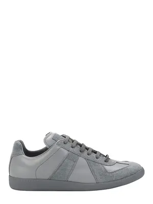 MAISON MARGIELA Replica Leather & Suede Low-top Sneakers Graphite