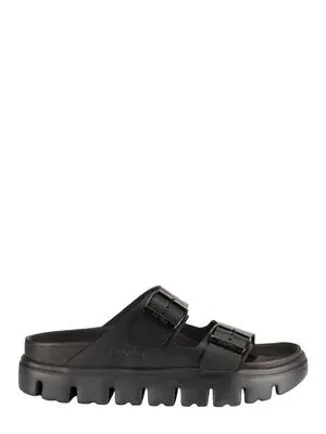 BIRKENSTOCK Arizona Chunky Leather Platform Sandals - Black