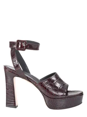BIRKENSTOCK Arizona Chunky Leather Platform Sandals Bordeaux
