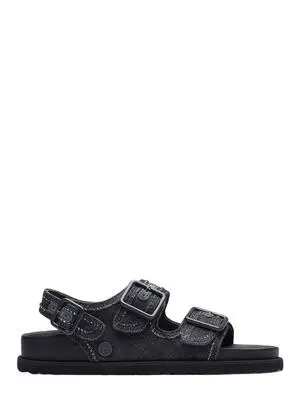 BIRKENSTOCK Arizona Chunky Leather Platform Sandals - Dark Blue