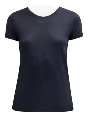 Majestic Filatures Stretch-linen T-shirt - Black