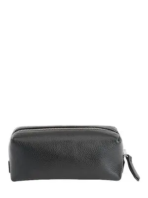 ROYCE NEW YORK Zipper Leather Utility Bag - Black