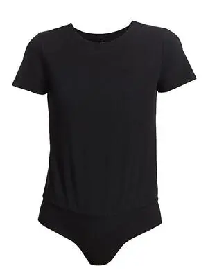 Commando Essential Cotton Crewneck Tee Bodysuit Black