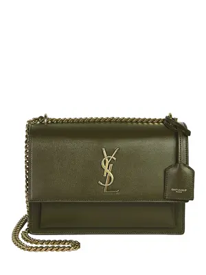 Saint Laurent Saint Laurent Sunset Shoulder Bag Olive