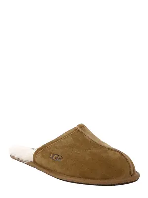 UGG Men's Scuff Shearling-Lined Mule Slippers - Chestnut  Chestnut