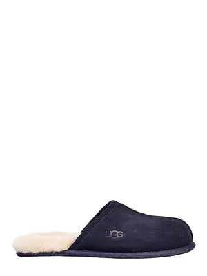 UGG Men's Scuff Shearling-Lined Mule Slippers - Chestnut  True Navy