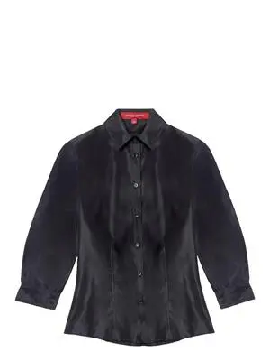 Carolina Herrera Signature Taffeta Blouse Black