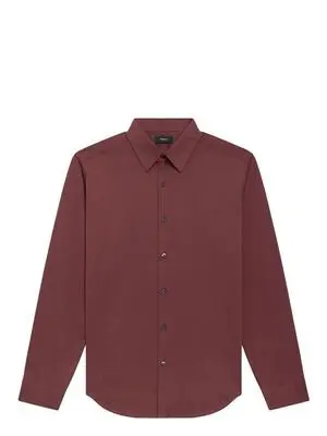 Theory Sylvain Structure Knit Shirt - Deep Auburn