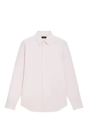 Theory Sylvain Structure Knit Shirt - Silver Stone