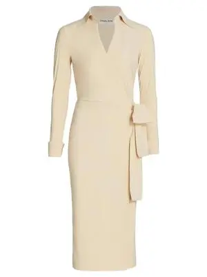 Chiara Boni La Petite Robe Kamala Matte Jersey Wrap Dress - Desert