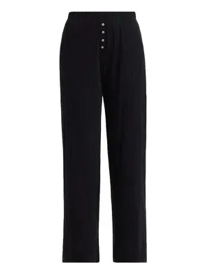 LESET Boxer Rib-knit Pants - Black