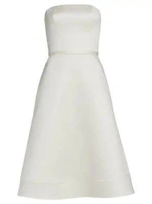Amsale Duchesse Satin Strapless Dress - Ivory
