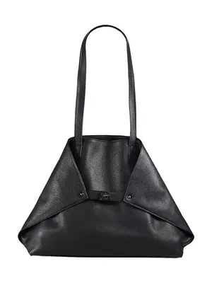 Akris Ai Leather Tote - Black