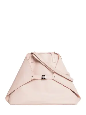 Akris Akris Ai Medium Leather Tote Pale Rose