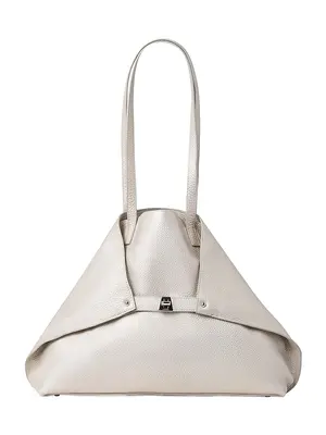Akris Akris Ai Medium Leather Tote Stucco