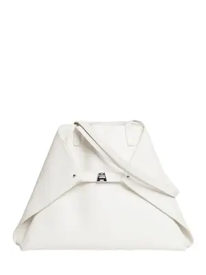 Akris Akris Ai Medium Leather Tote White