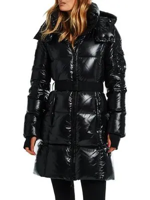Sam. Noho Quilted Hooded Coat - Jet