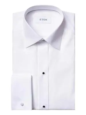 Eton Contemporary-fit Piqué Bib Dress Shirt - White