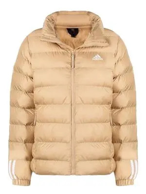 Adidas Embroidered-logo Padded Jacket - Neutrals