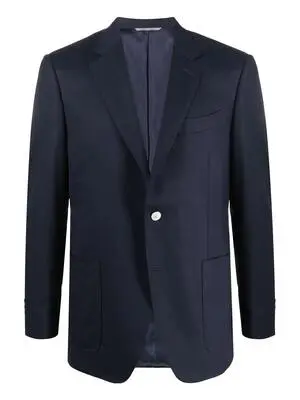 Canali Single-breasted Wool Blazer - Blue