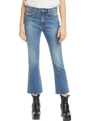 R13 High-waist Kick Fit Crop Jeans - Jasper Stretch