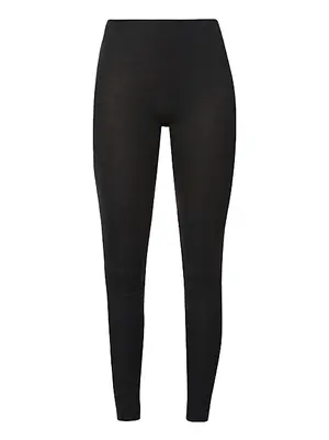 Hanro Woolen Mid-rise Wool-silk Blend Leggings - Black