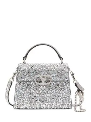 Valentino Garavani V Sling Mini Handbag With Sparkling Embroidery - Crystal
