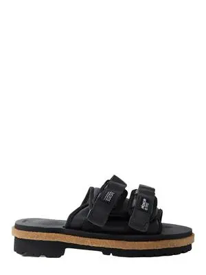 Moncler Suicoke 1952 Moto Slides - Black
