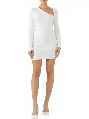 Endless Rose Cutout Long Sleeve Minidress - White