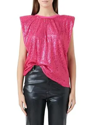 Endless Rose Endless Rose Sequin Top Fuchsia