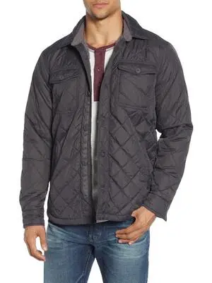 THE NORMAL BRAND The Normal Brand Quilted Lined Shacket Charcoal