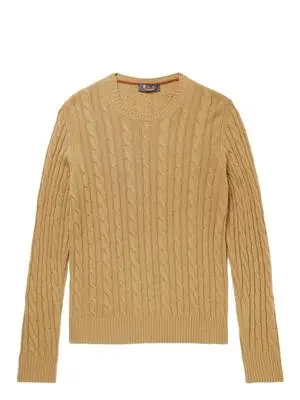 Loro Piana Cable-knit Baby Cashmere Sweater - Brown