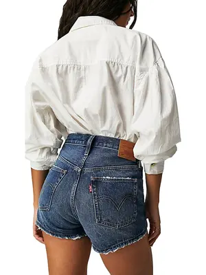 LEVI'S 501 High-Rise Denim Shorts Broken Midnight