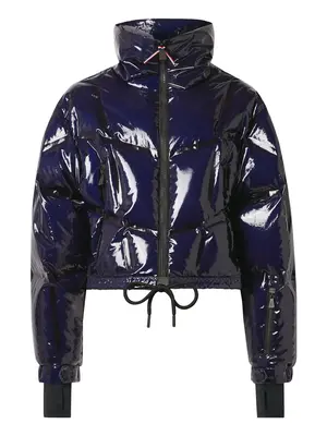 Moncler Siguret Cropped Hooded Quilted Down Ski Jacket - Blue