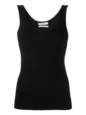 Co Slim-fit Knitted Tank Top - Black