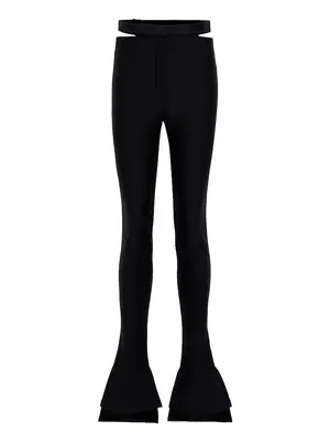 MUGLER Cutout Flared Pants - Black