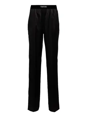 TOM FORD High-rise Satin Pants - Black