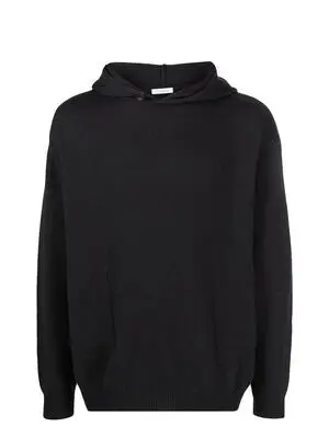 Malo Ribbed-knit Hooded Sweatshirt - Black