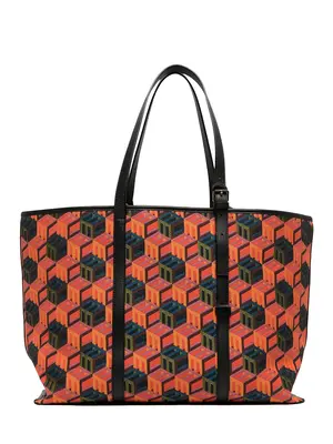 Mcm Cubic-monogram Jacquard Tote - Multicolour