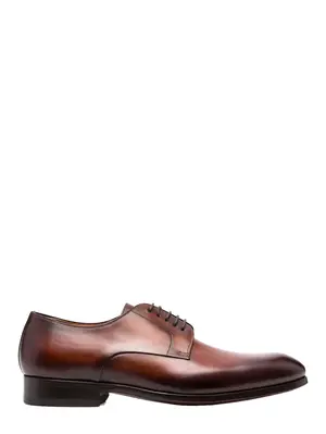 Magnanni Leather Derby Shoes - Brown