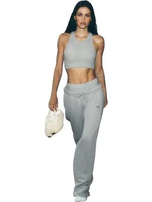 Alo Yoga Accolade Straight Leg Sweatpant - Athletic Heather Grey